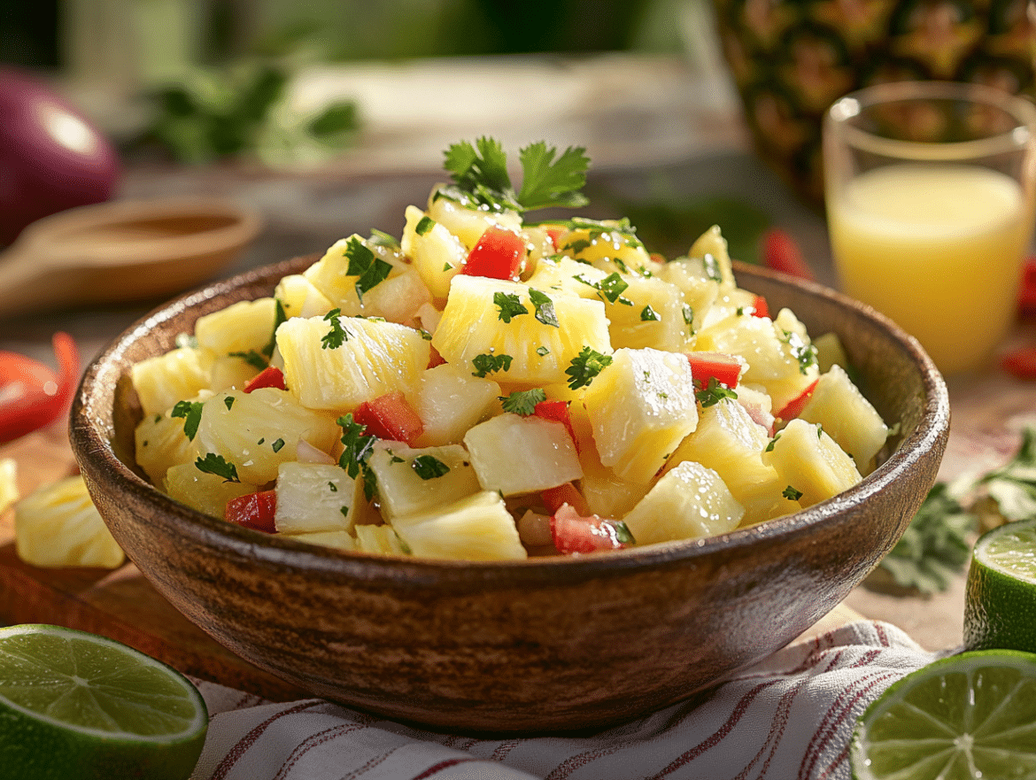 Tropical Colombian Salad with Pineapple and Jicama Delight