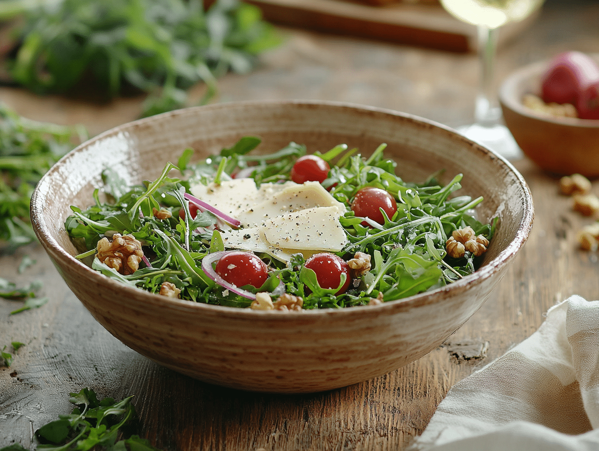 Rustic Sardinian Wild Herb Salad with Fresh Cheese